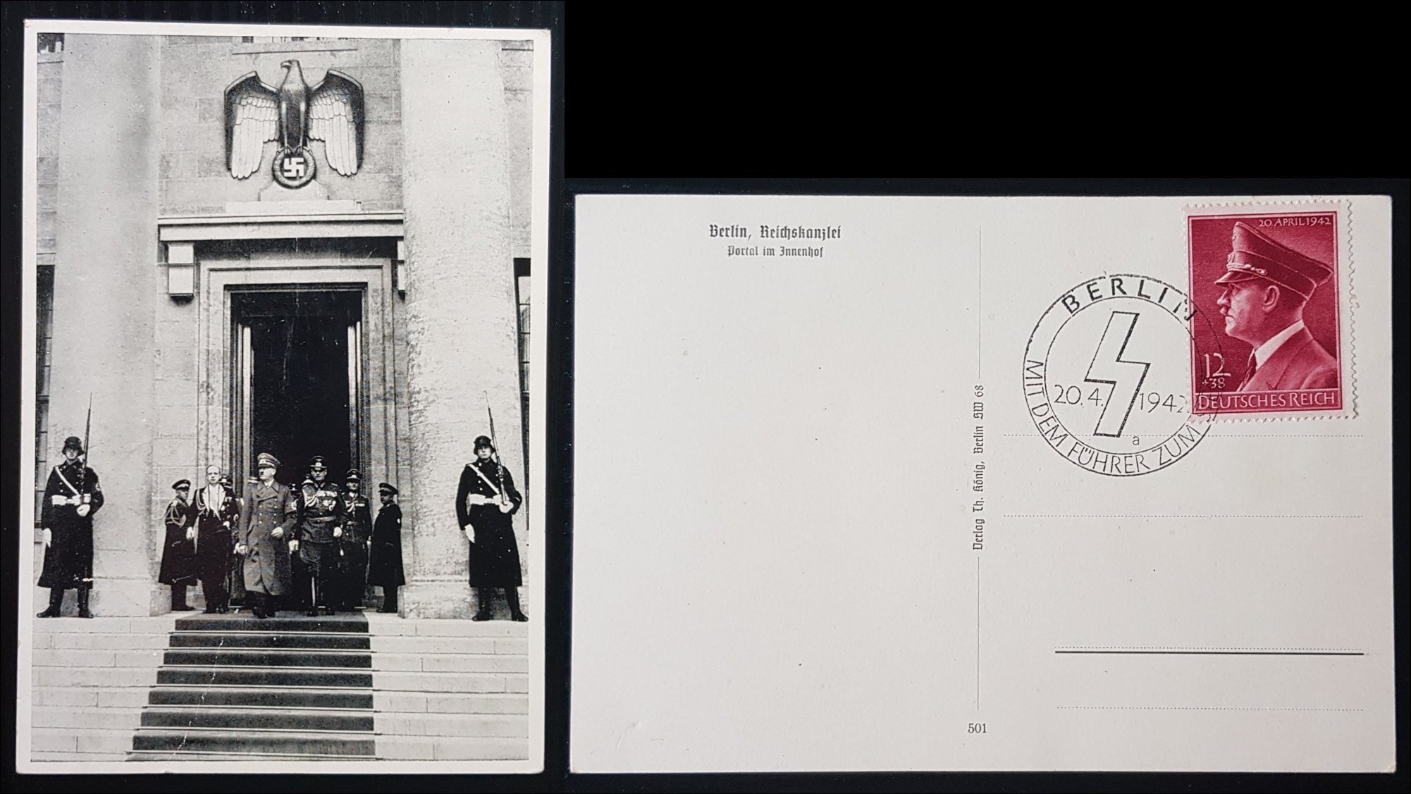 Germany Third 3rd Reich Original Propaganda Card Adolf Hitler Reich ...