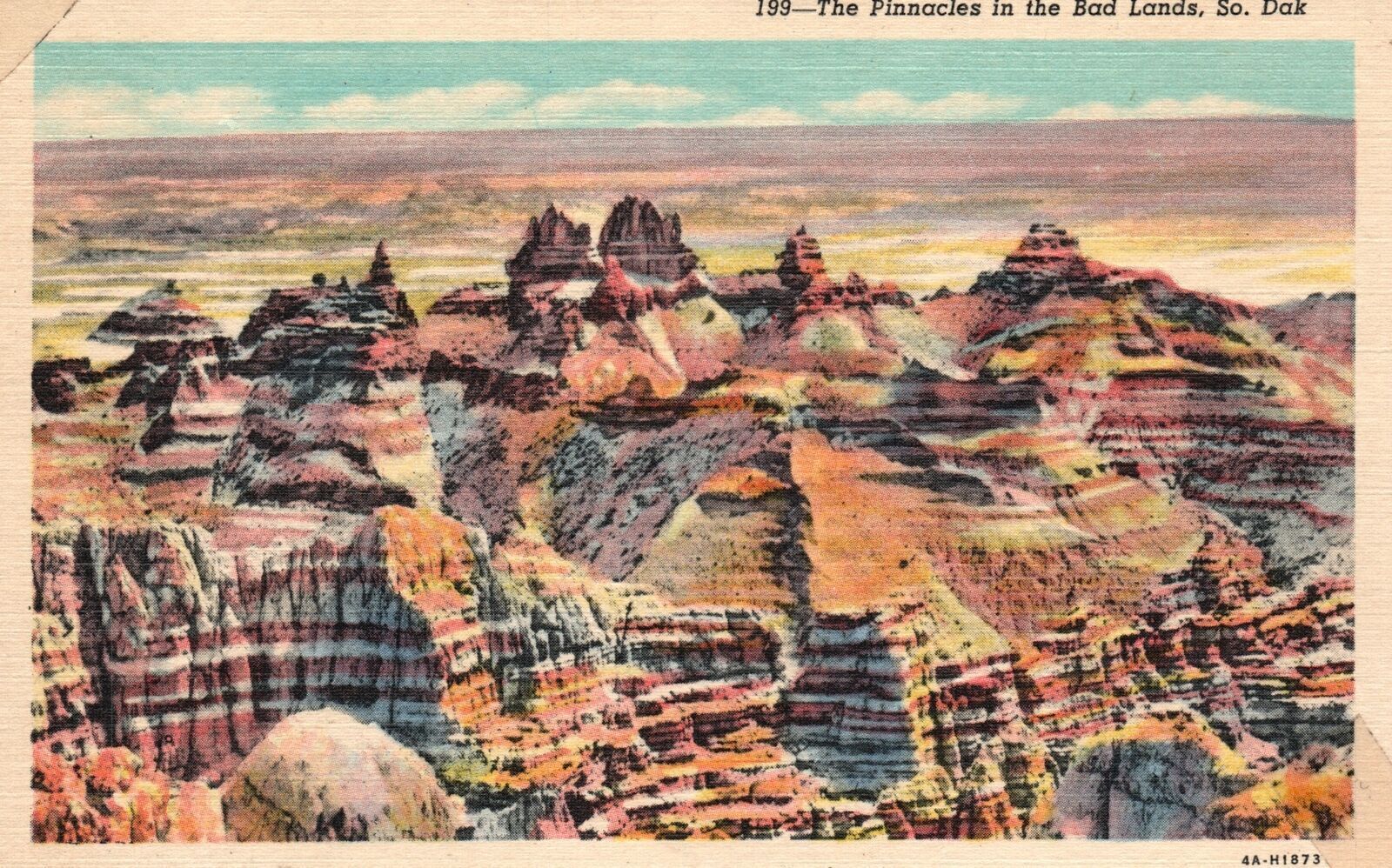 The Pinnacles BADLANDS South Dakota SD Black Hills Mountains Vintage ...