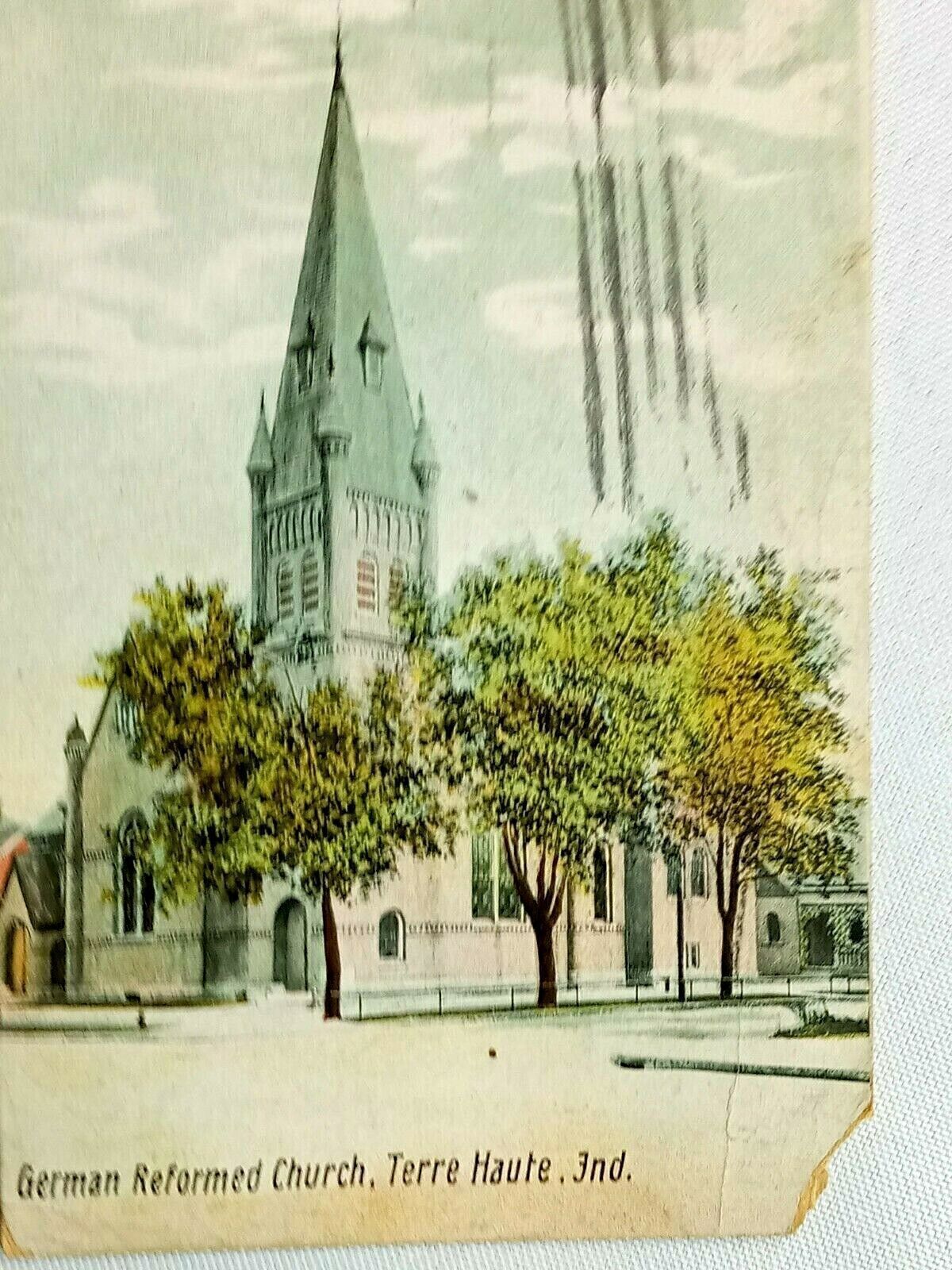 Vintage Postcard 1908 German Reformed Church Terre Haute IN Indiana ...