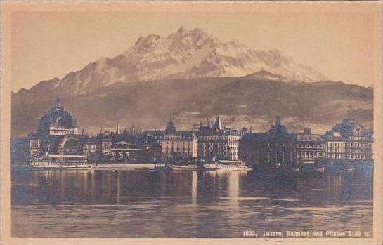 Switzerland Luzern Bahnhof und Pilatus | Europe - Switzerland - Lucerne ...