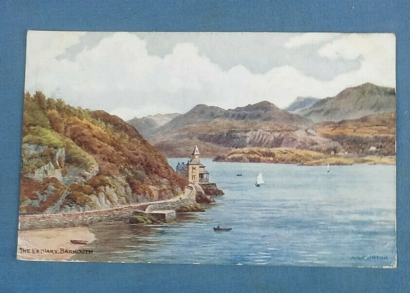 Vintage A.R.Quinton Postcard The Estuary Barmouth Postmarked 1938 H1G ...
