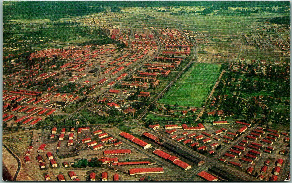 Tacoma, Washington Postcard FORT LEWIS Army Base Aerial View c1960s ...