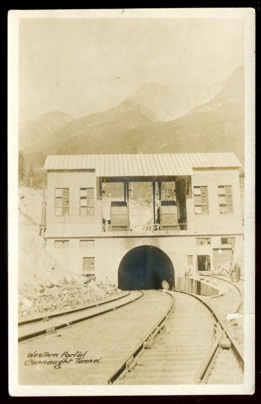 dc1274 - REVELSTOKE BC 1930s Connaught Railway Tunnel. Real Photo ...