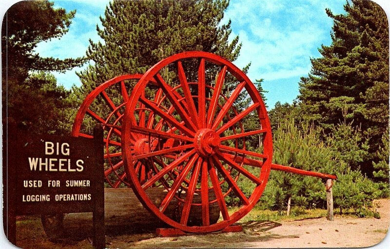 Postcard~Big Wheels~Logging Era~Michigan~Vintage~A61 | United States ...