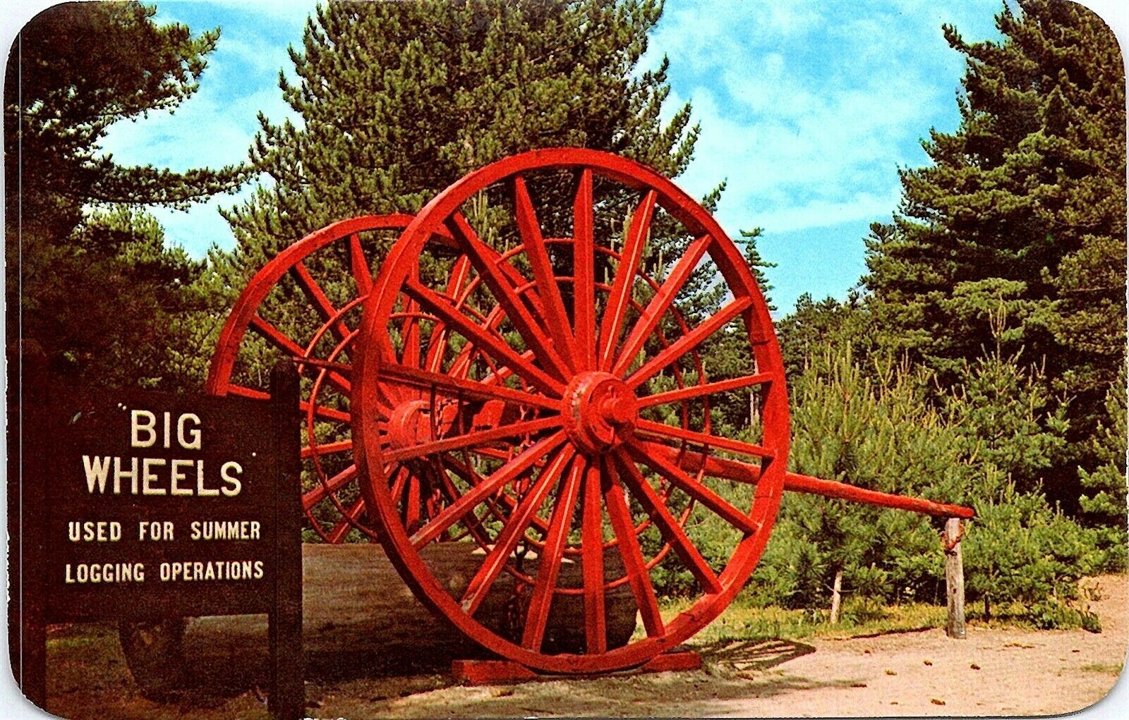 Postcard~Big Wheels~Logging Era~Michigan~Vintage~A61 | United States ...
