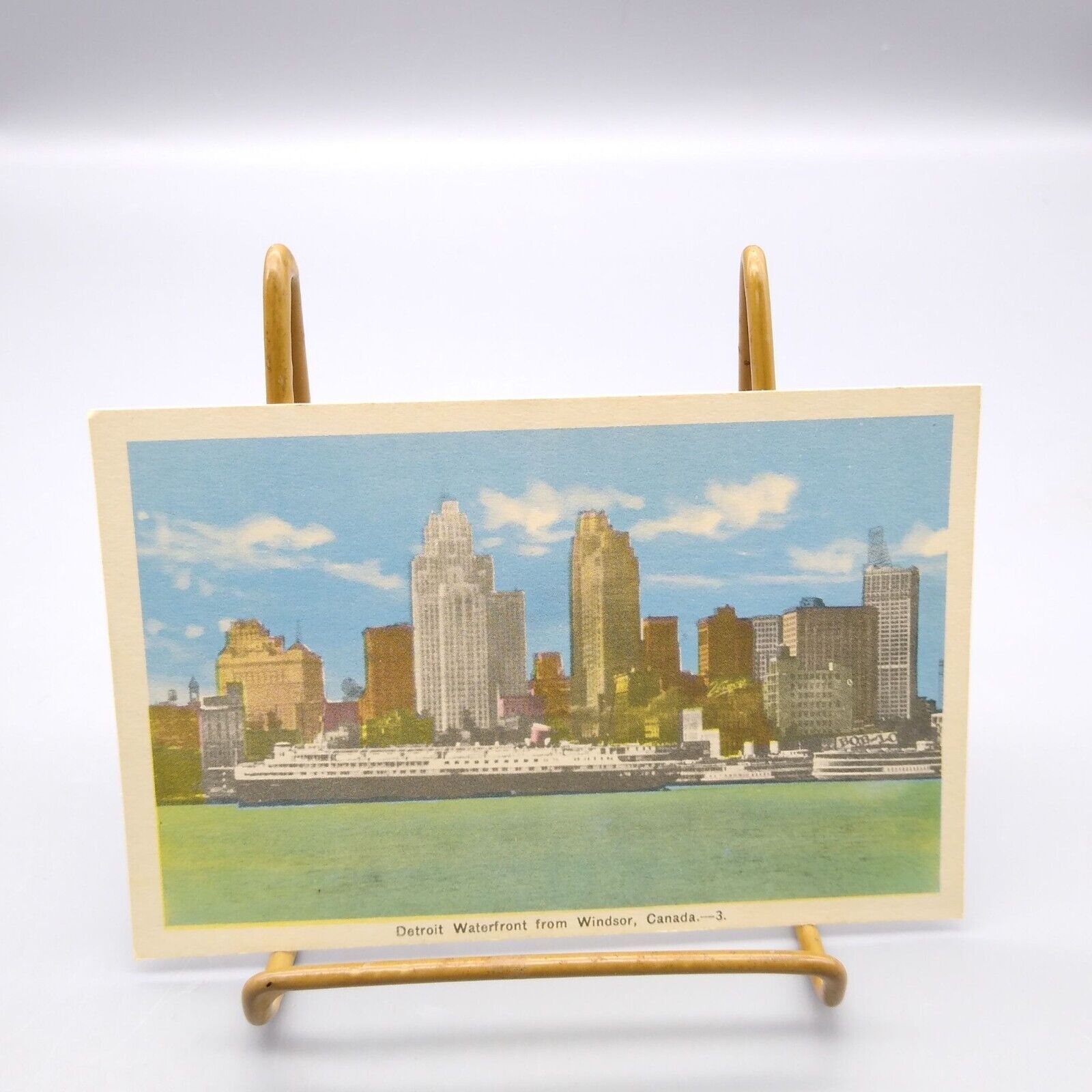 Vintage PhotoGelatine Engraving Postcard, Detroit Waterfront from ...