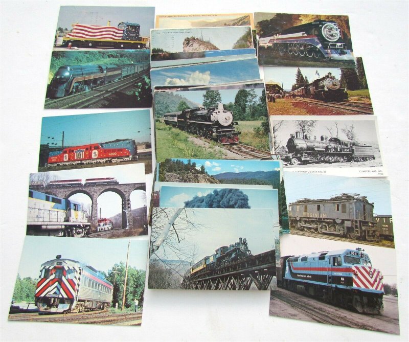 Lot of 123 Vintage Postcards Railway Railroad Trains Locomotives ...
