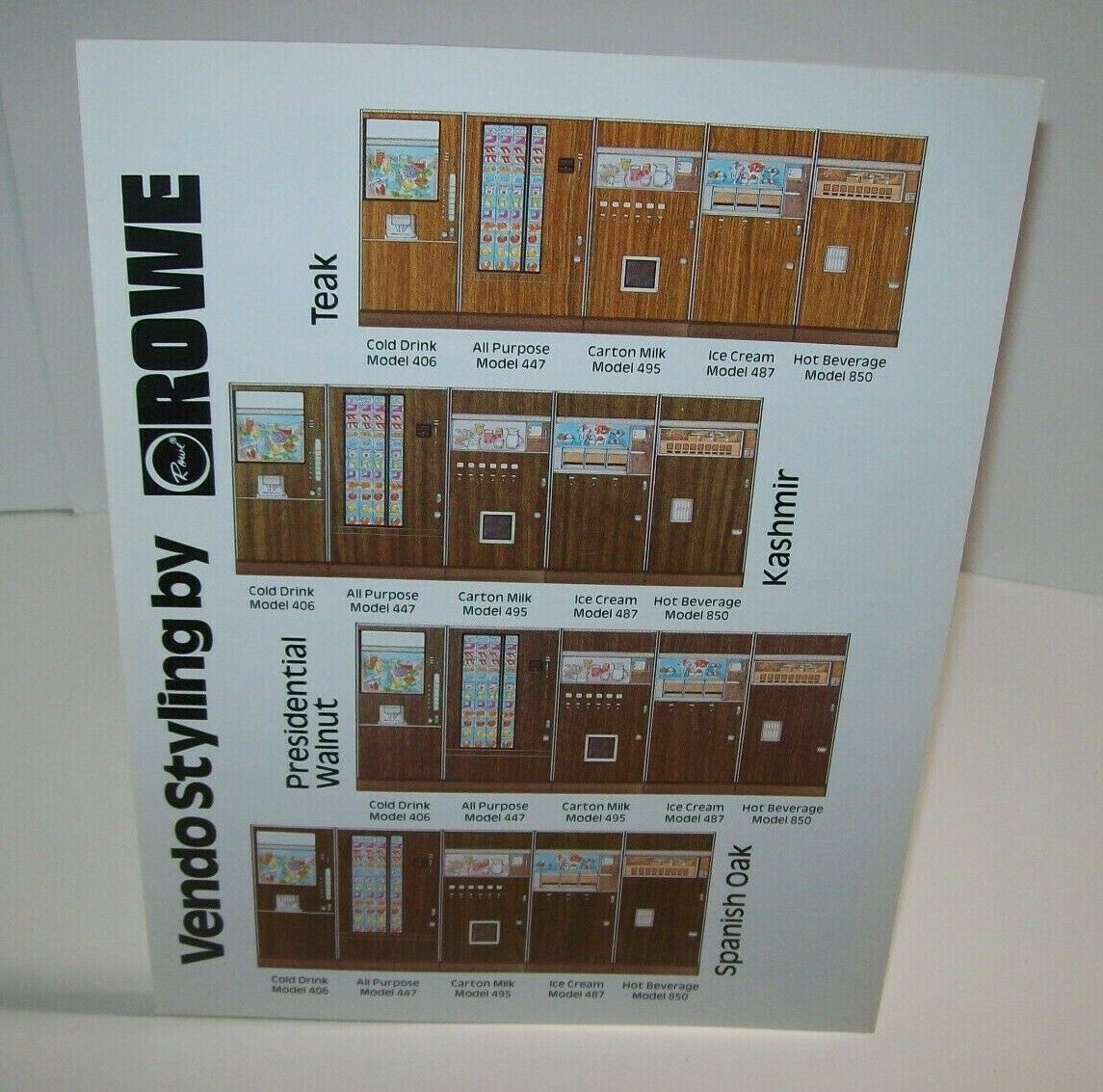 Rowe Vendo Styling Vending Machine FLYER Original Art Sheet Vendor ...