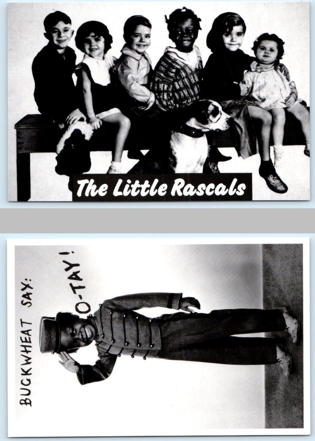 2 Postcards THE LITTLE RASCALS Cast & BUCKWHEAT (William Thomas) 4"x6 ...