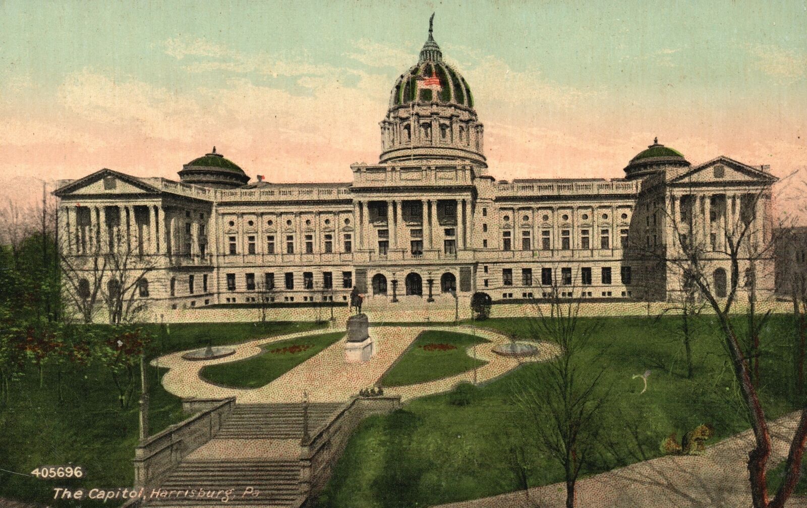 Vintage Postcard Capitol Building Historical Landmark Harrisburg ...