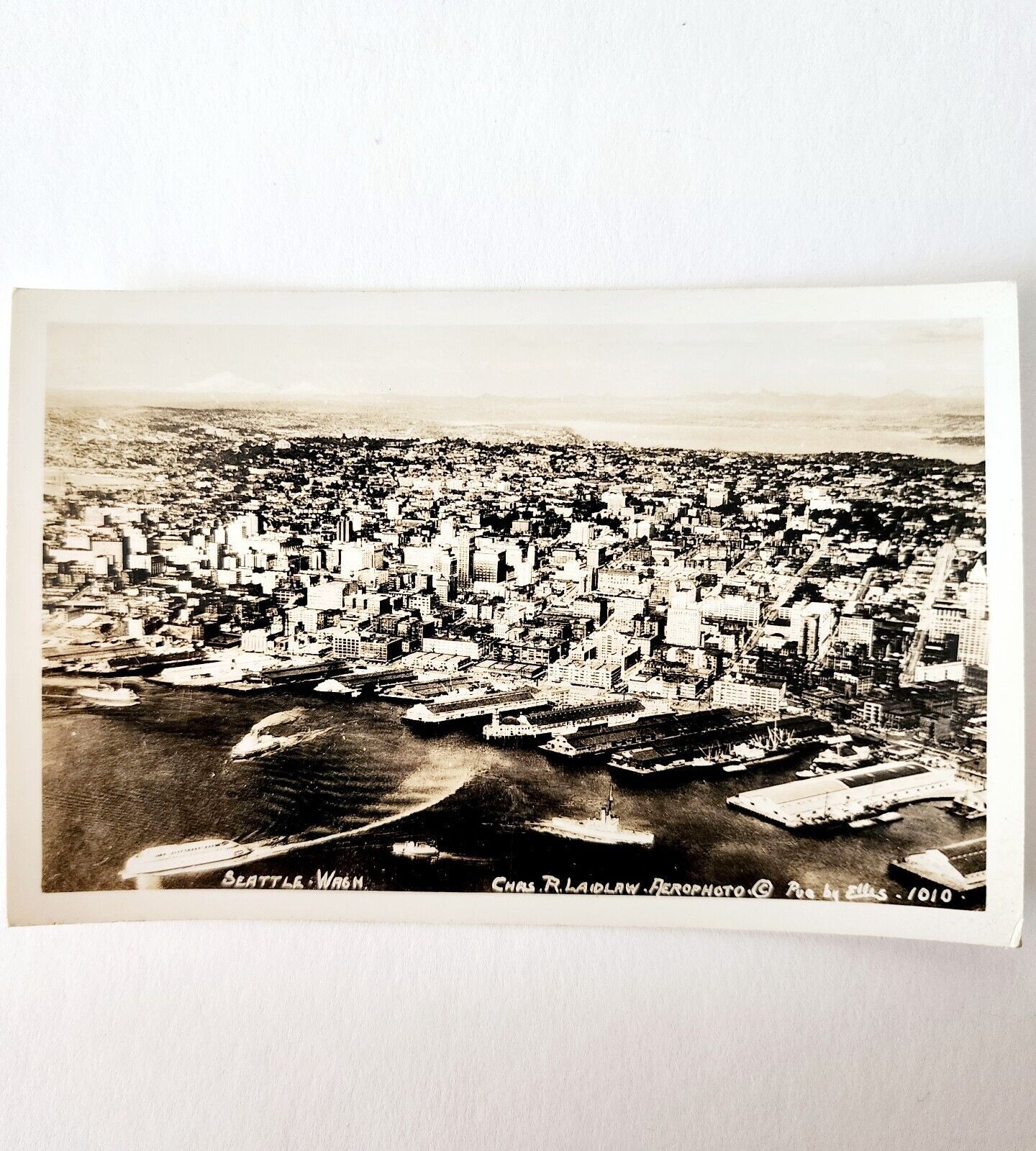 RPPC Seattle Aerial Photograph Coastal Washington 1920s Ellis Cityscape ...