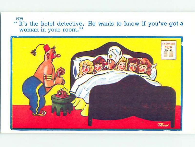 Bamforth risque signed MAN IN BED WITH FIVE GIRLS HL3125 | Topics ...
