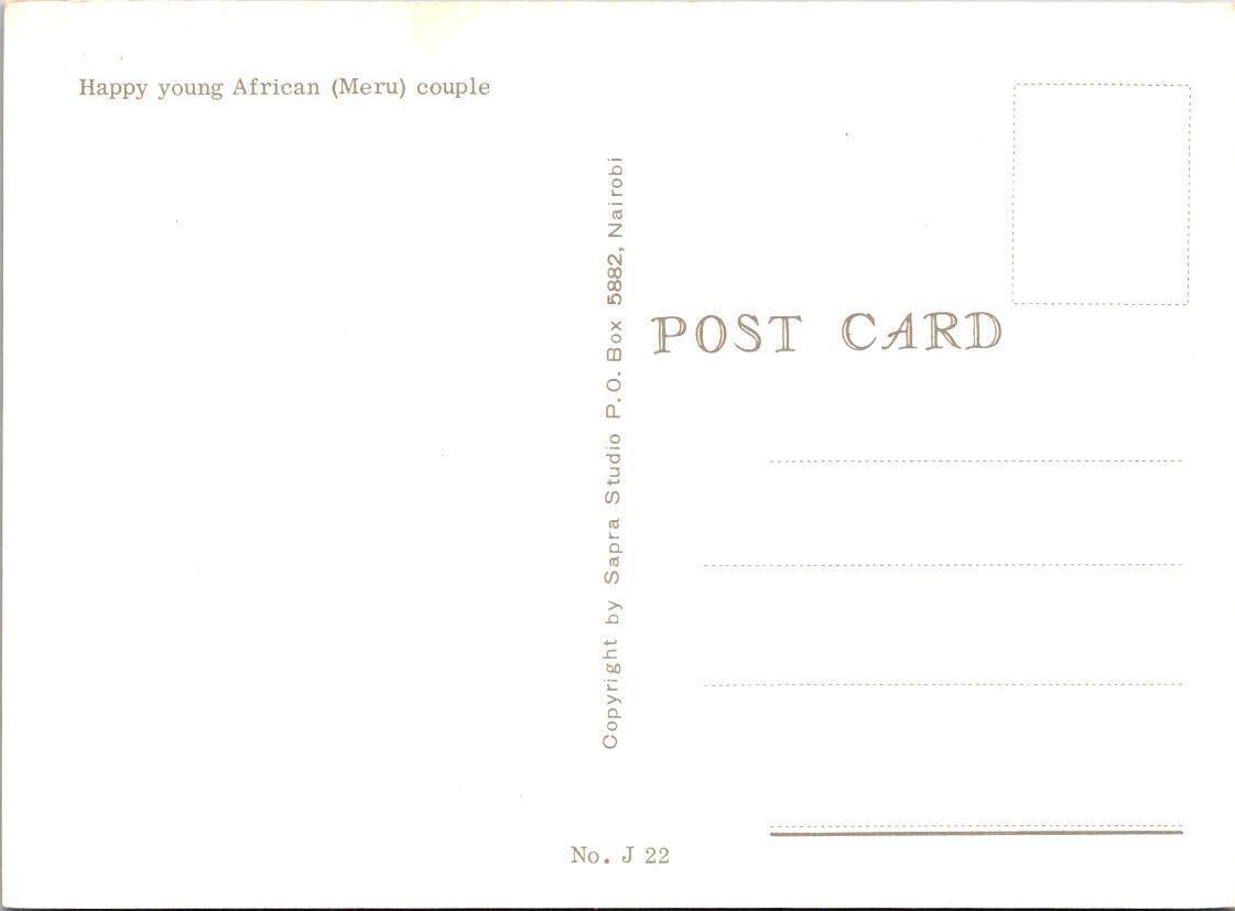Kenya, Africa AFRICAN MERU COUPLE Traditional Clothes/Bare Breasts 4X6 ...