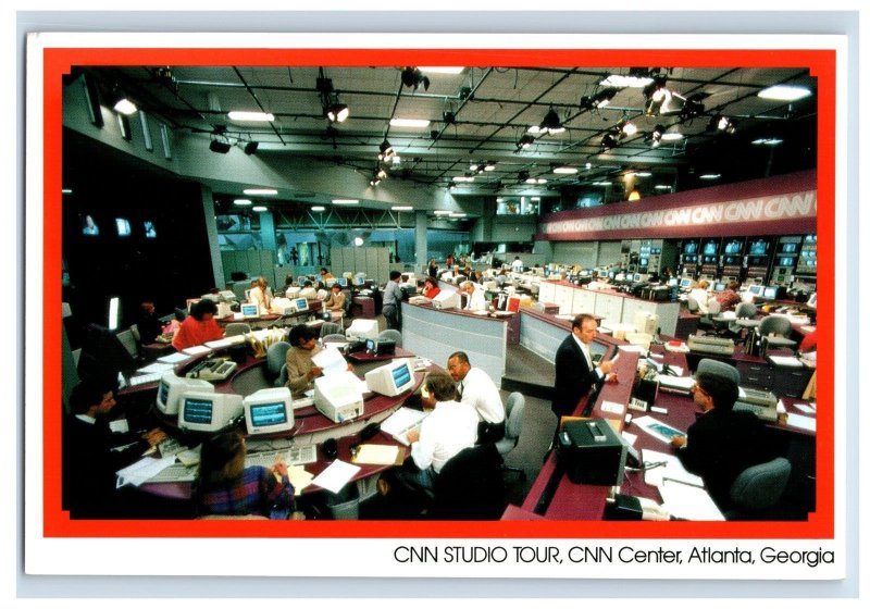 Vintage CNN Studio Tour, CNN Center, Atlanta, Georgia. Postcard &B ...