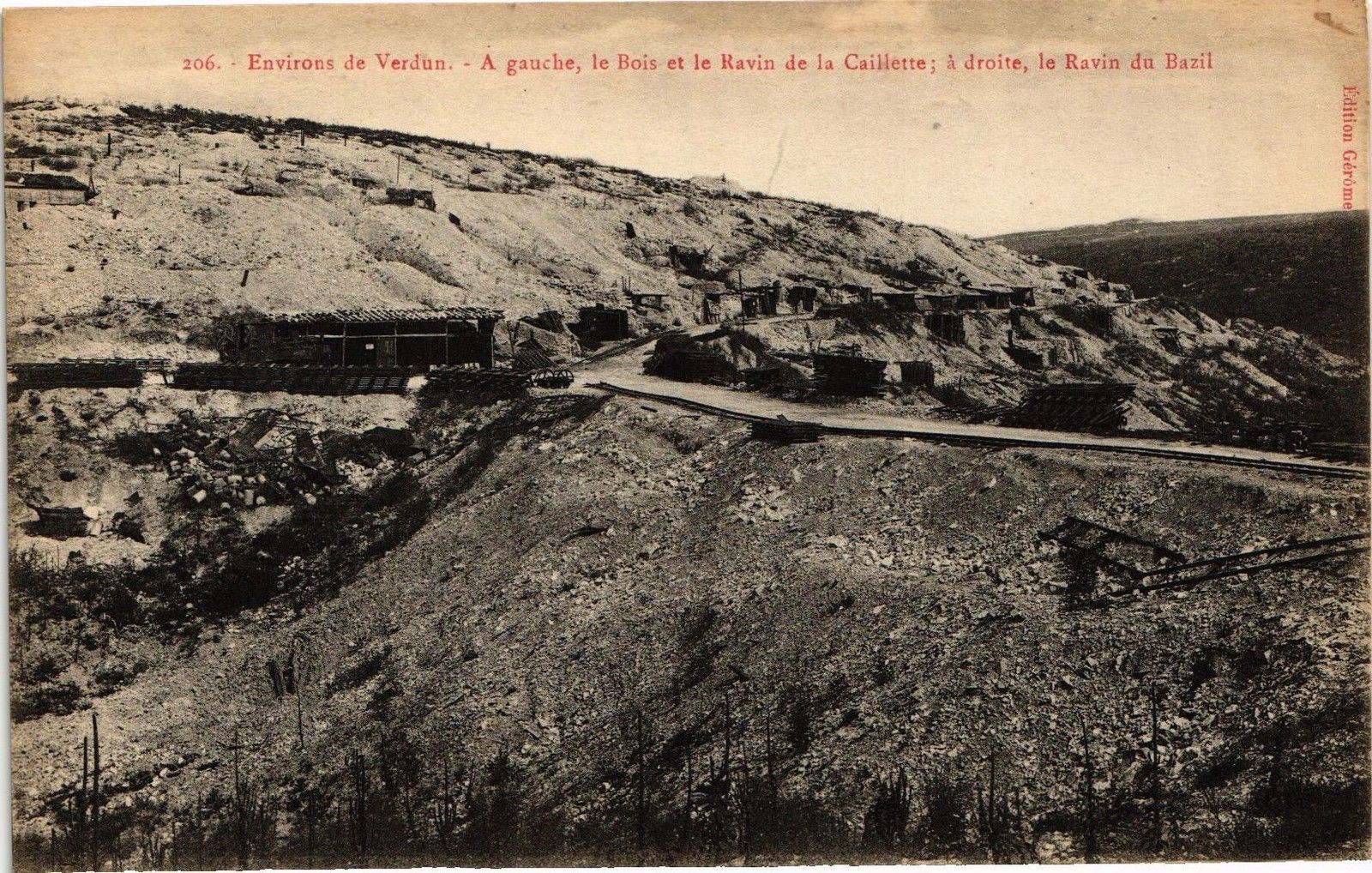 CPA Verdun-A gauche le Bois et le Ravin de la Caillette (187516 ...
