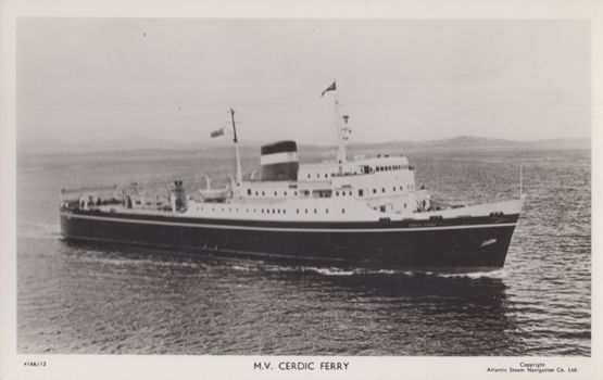 MV Cerdic Ferry Atlantic Steam Navigation Company Ship Old RPC Postcard ...