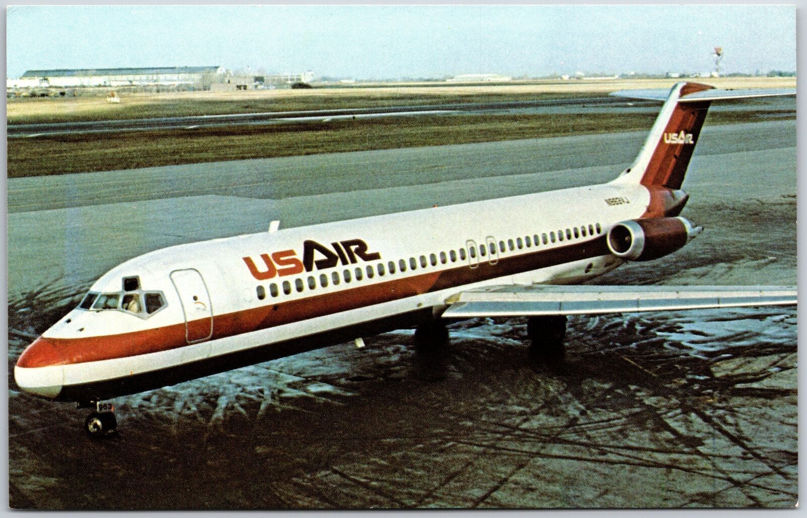 Airplane USAir DC-9 Jet Aircraft Airliner Postcard | United States ...