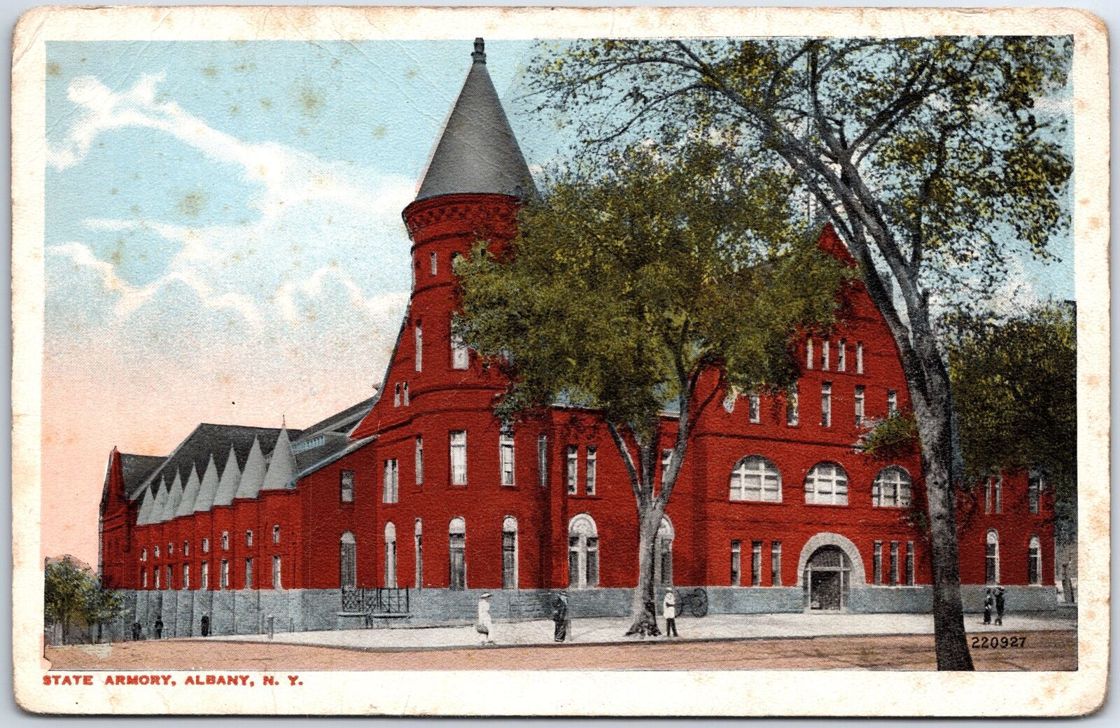 Vintage Postcard the State Armory Building at Albany New York 1920s ...