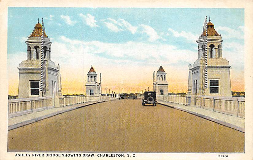 Ashley River bridge showing draw Charleston, South Carolina | United ...