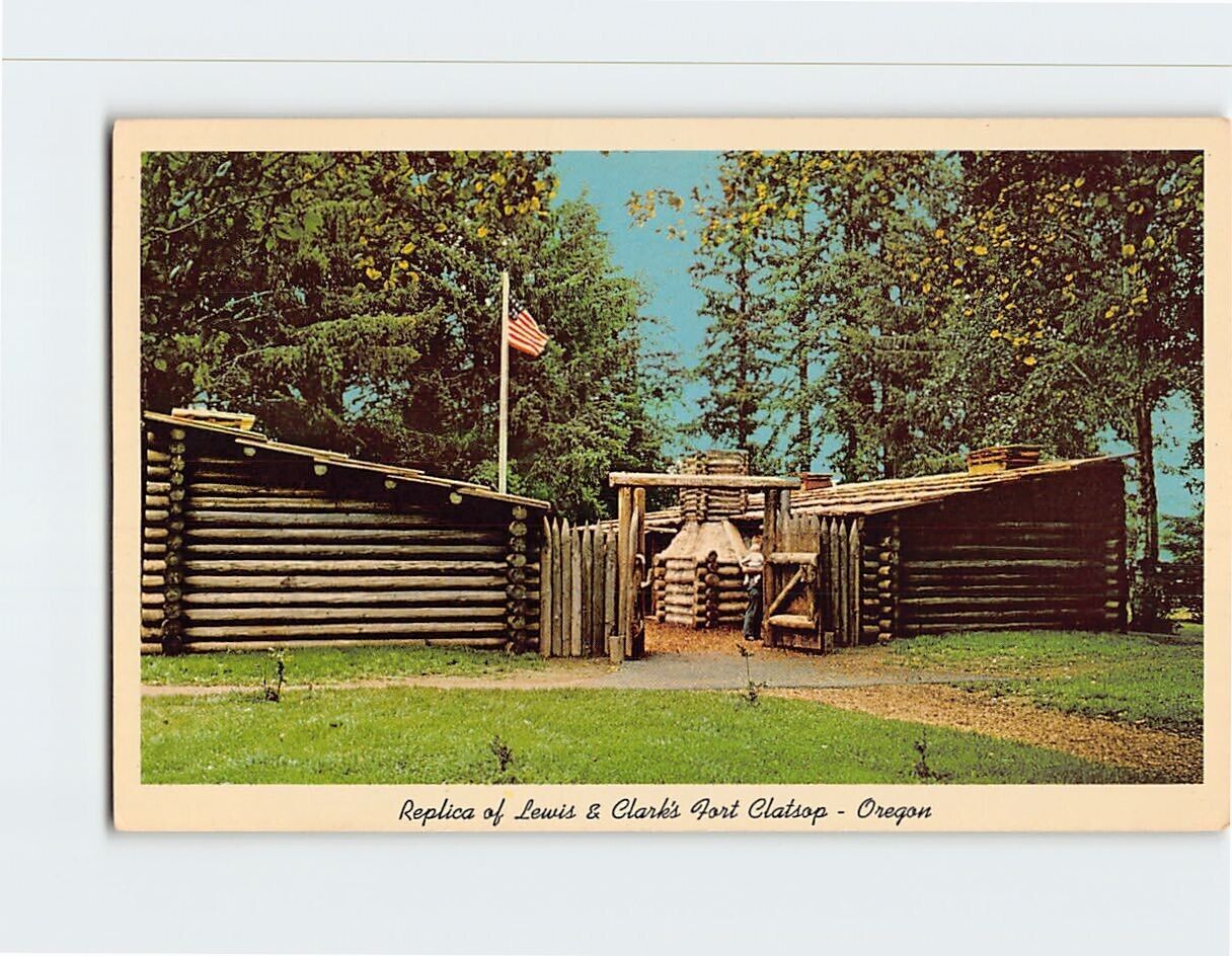 Postcard Replica of Lewis & Clarke's Fort Clatsop Oregon USA | United ...