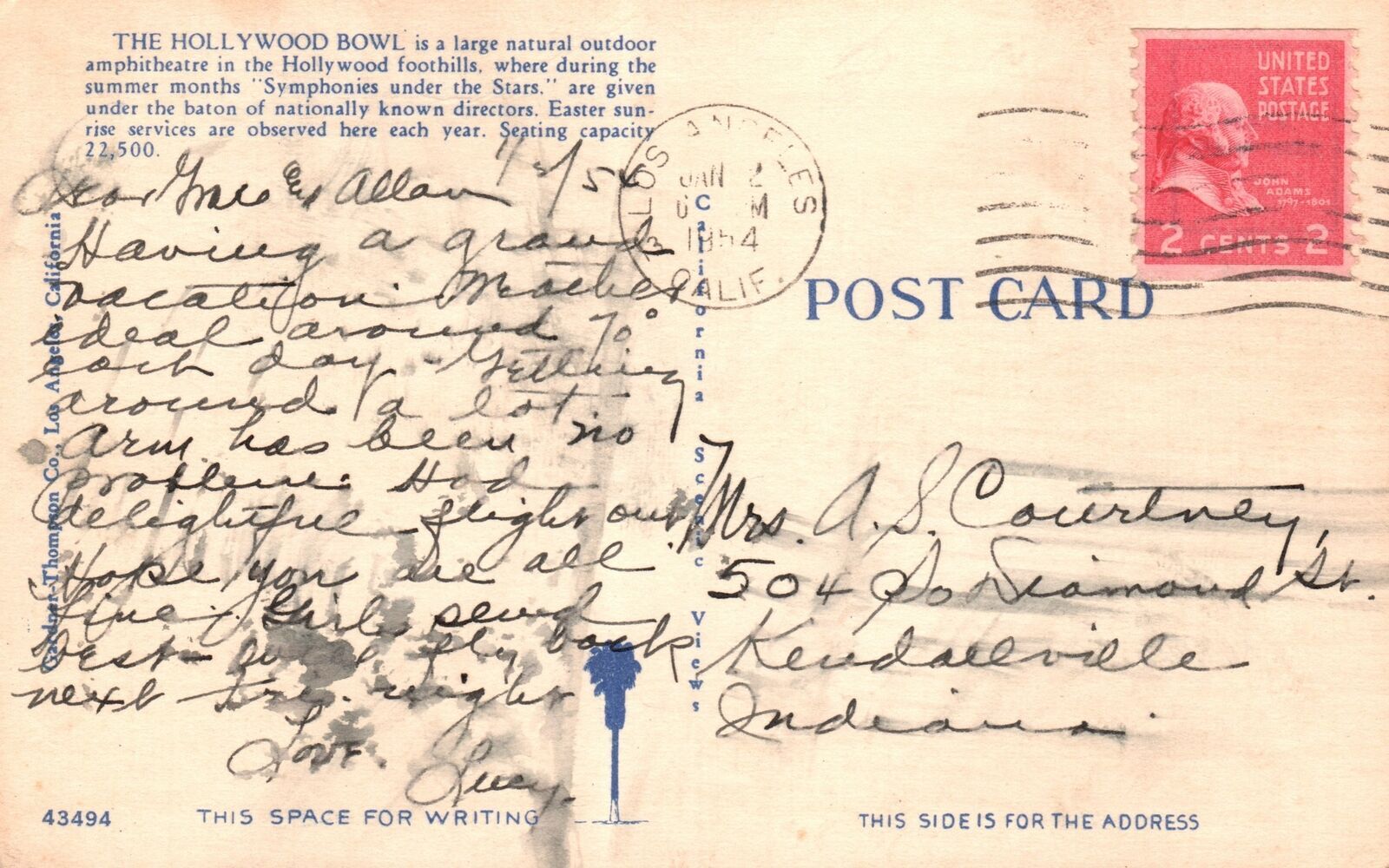 Vintage Postcard 1954 The Holywood Bowl Amphitheatre California CA ...