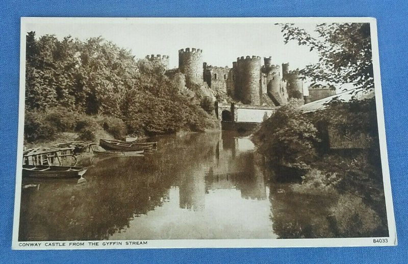 Vintage Postcard Conway Castle From The Gyffin Stream Conwy Wales C1B ...