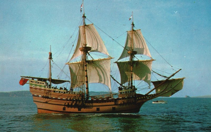 Postcard Mayflower 2 Built At Brixham England By Project Mayflower ...