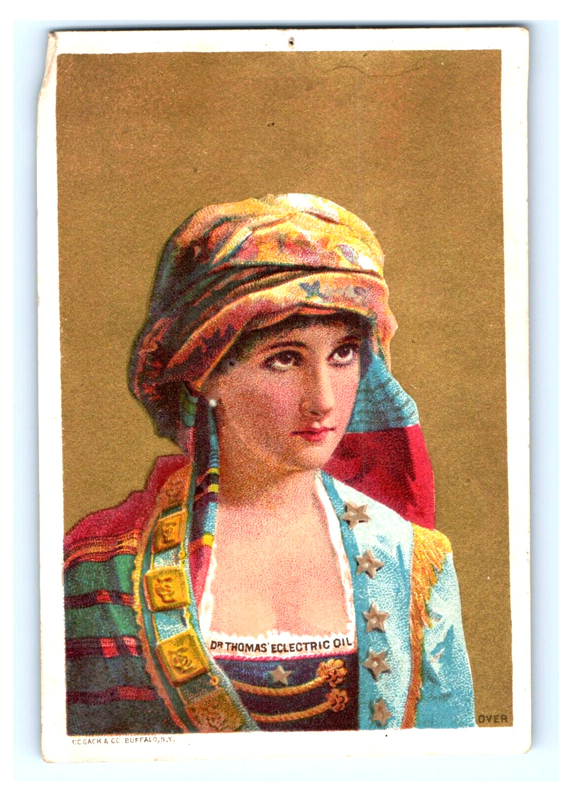 1880s Dr. Thomas' Eclectric Oil Turkish Lady Quack Med. John F. Box ...