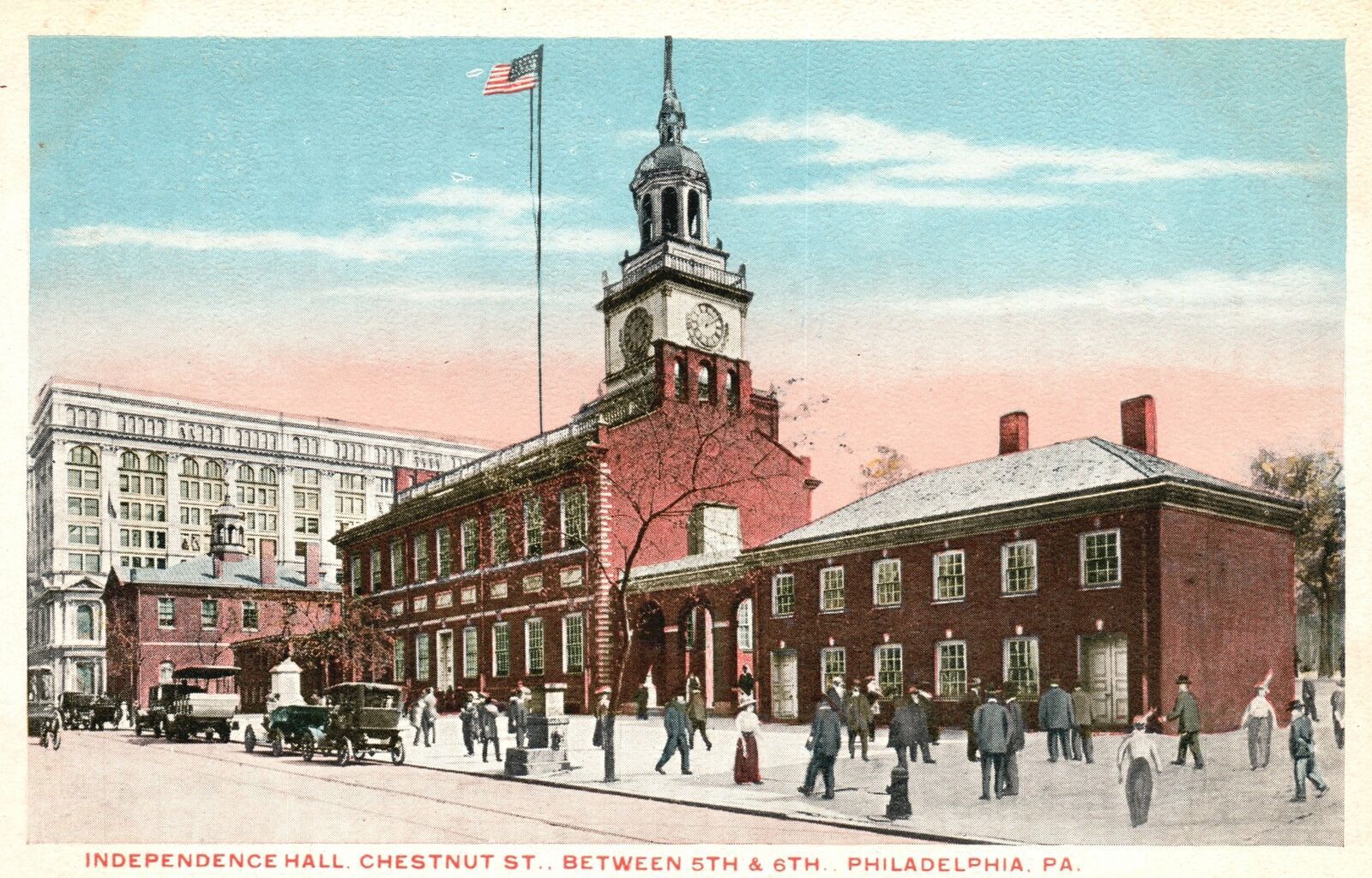 Vintage Postcard 1920's Independence Hall Chestnut St. Philadelphia ...