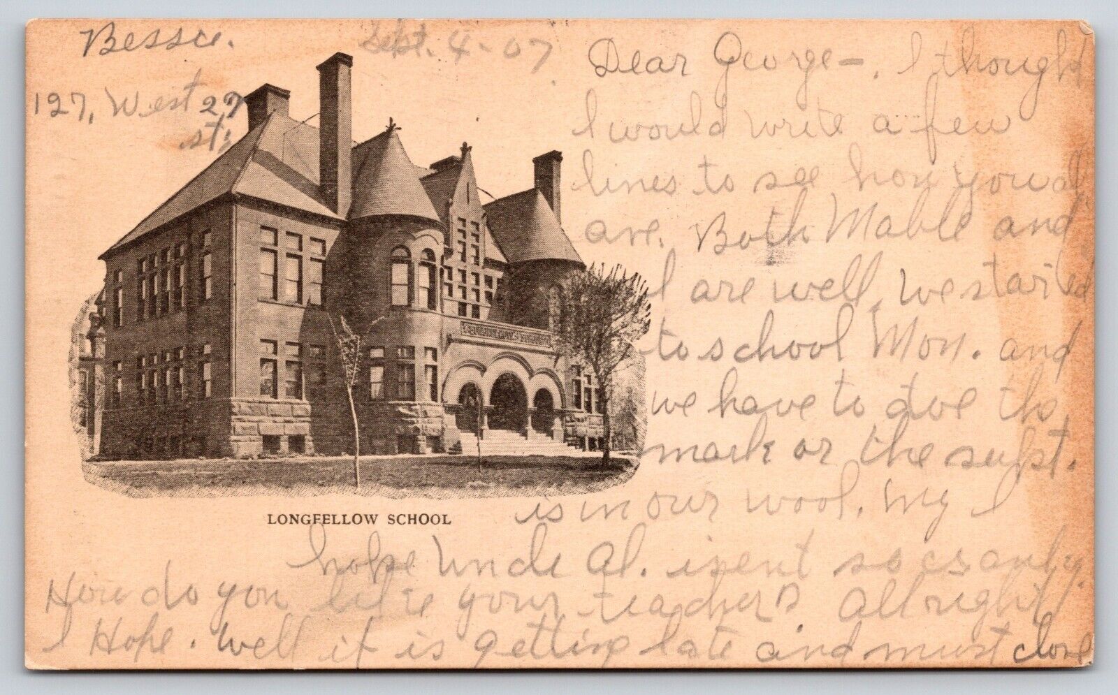 Kearney Nebraska~Vignette We the Toe The Mark @ Longfellow School~B&W ...