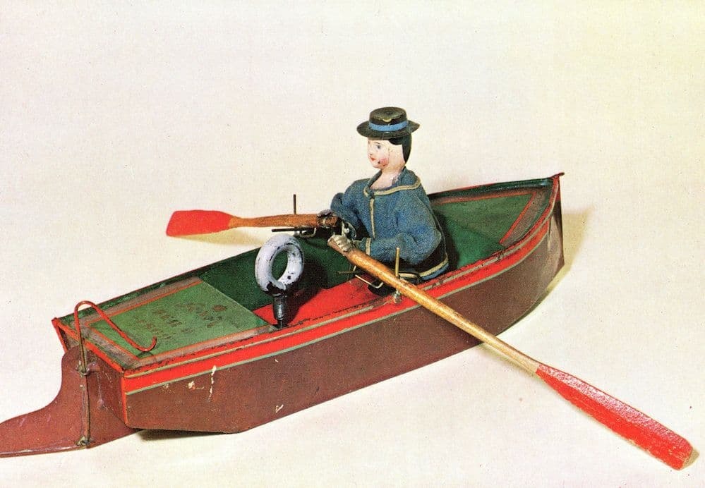 Oarsman & Boat Bethnal Green Museum London Victorian Ship Postcard ...