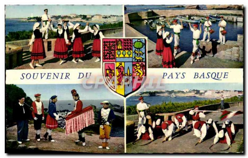 Modern Postcard Souvenir From Basque Country Dancing Apples | Topics ...