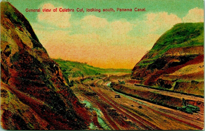 Culebra Cut Panama Canal Panama General View 1913 Vtg Postcard | Latin ...