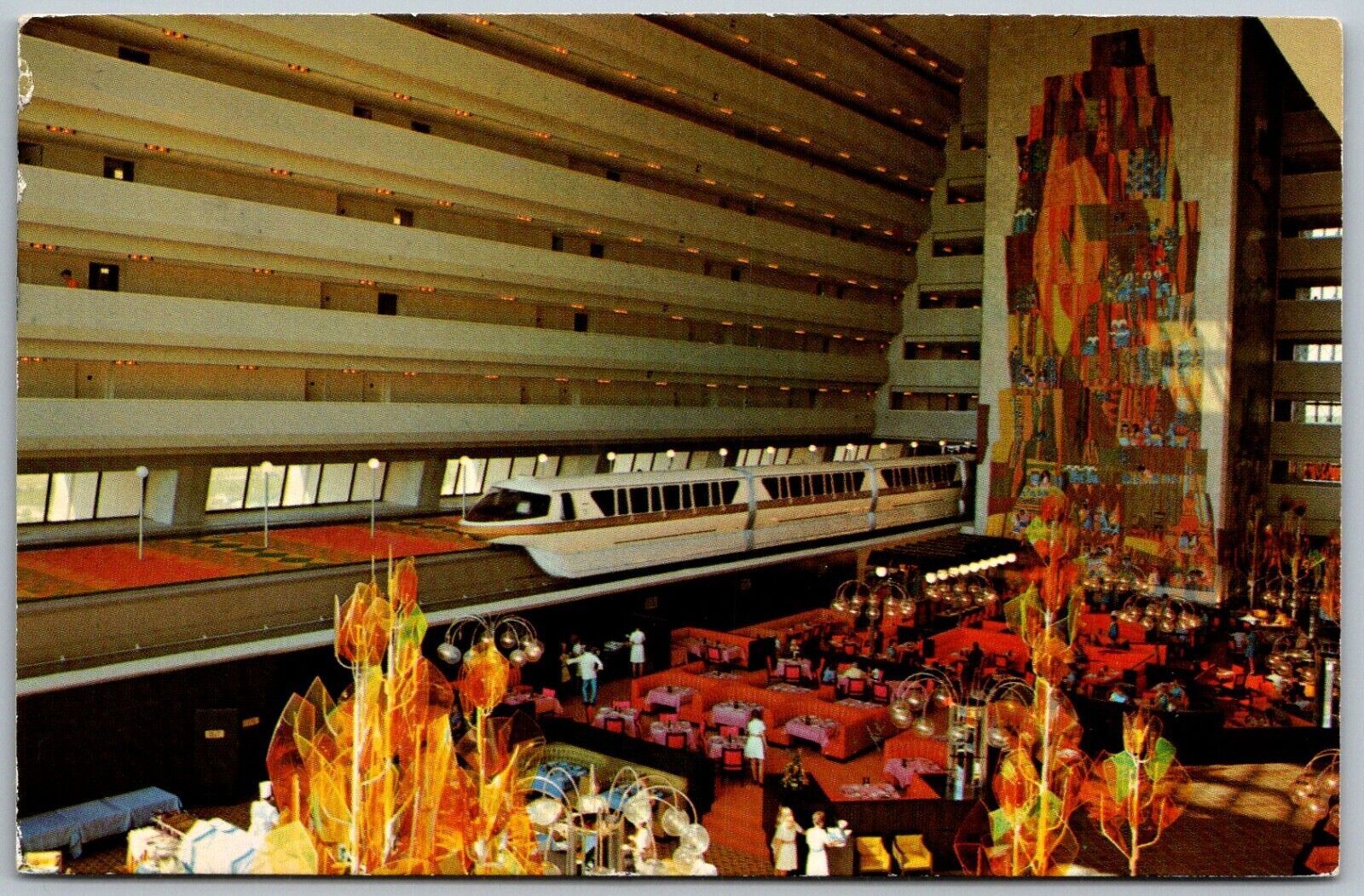 Walt Disney World Florida 1981 Postcard Contemporary Resort Concourse ...