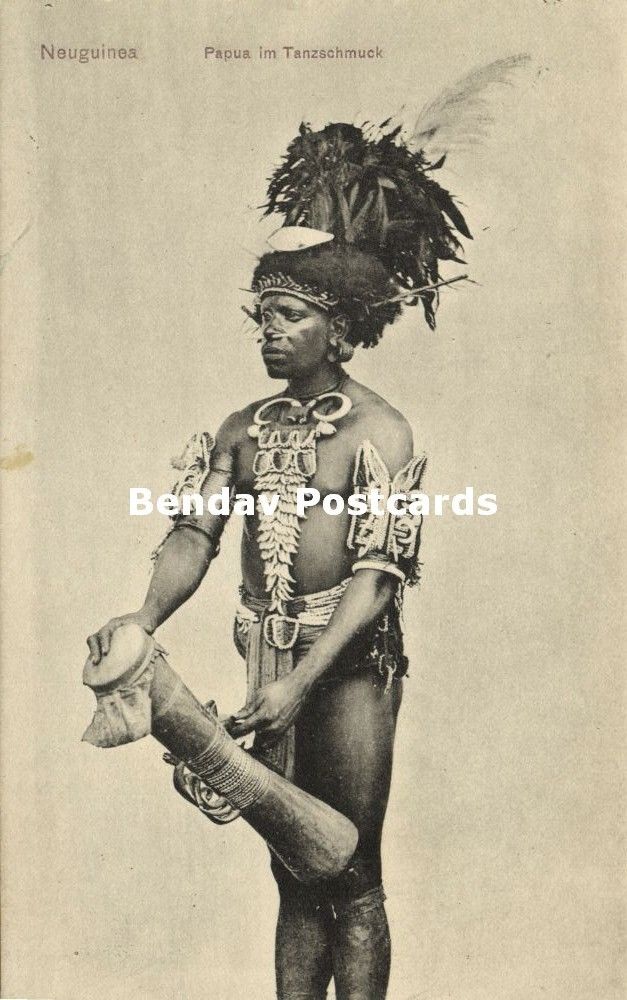 german new guinea, Native Papua Male Dancewear, Drum Nose Piercing ...