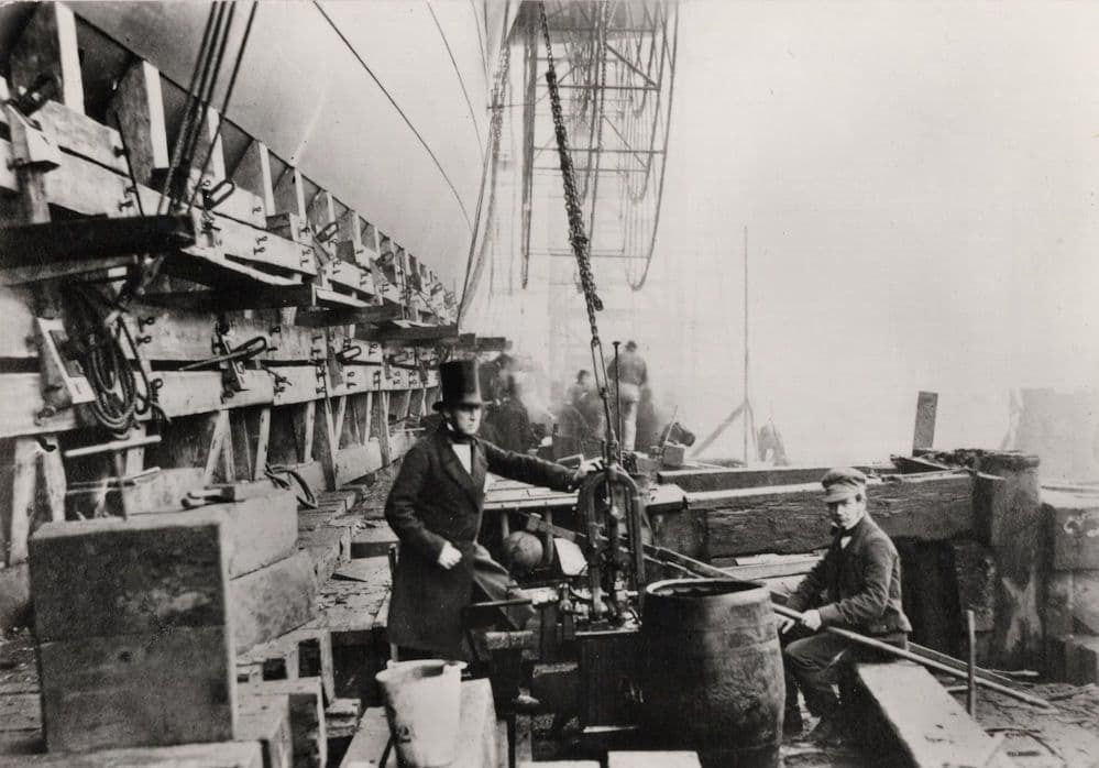 SS Great Eastern Victorian Boat Steam Ship 1857 Launch Photo Postcard ...