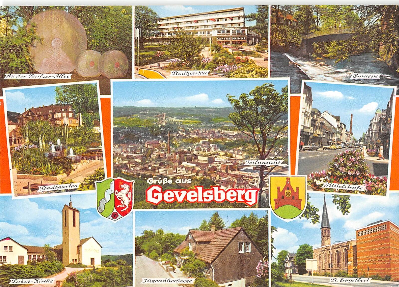 GG14139 Gevelsberg Stadtgarten Ennepe Mittelstrasse St. Engelbert Lukas ...