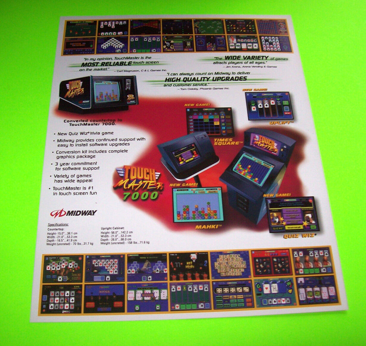 Touch Master 7000 Arcade Flyer Original Vintage UNUSED Promo Art Megatouch #2 | Ephemera - Other ...