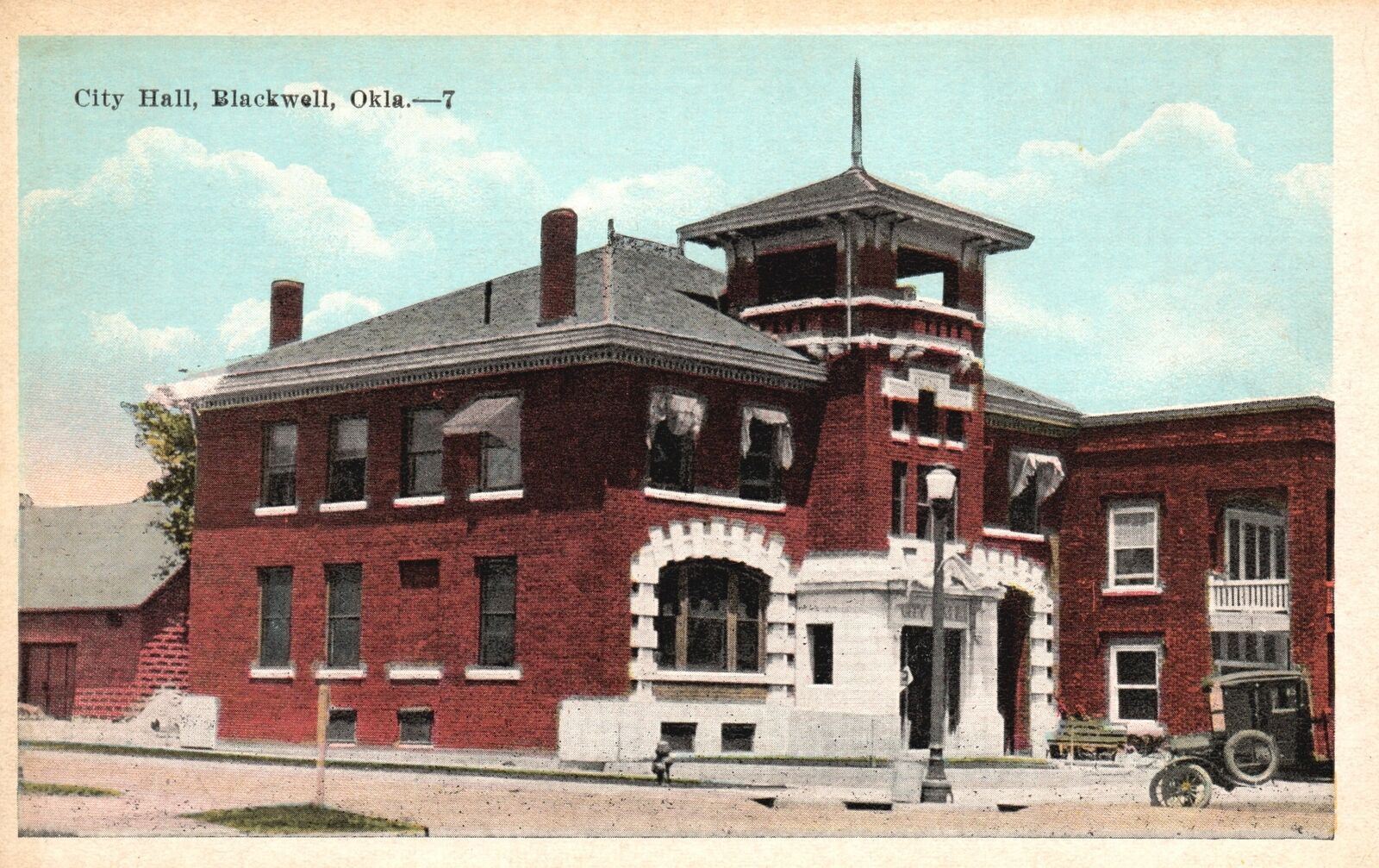 Vintage Postcard City Hall Government Building Blackwell Oklahoma OK S ...