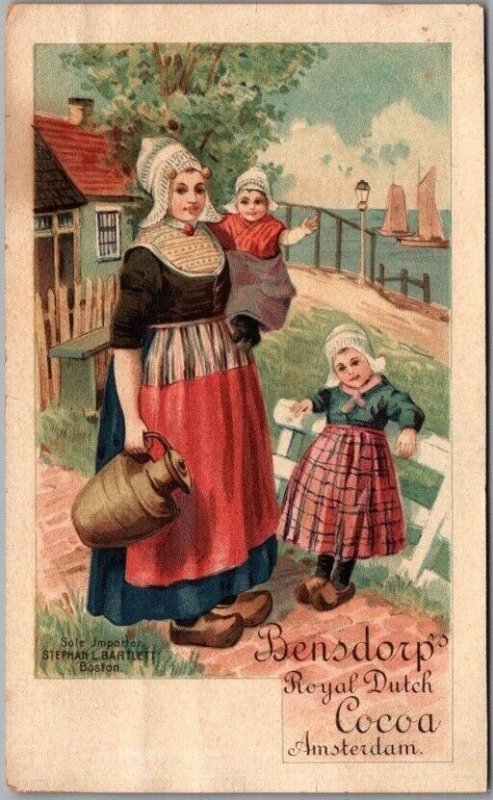 Vintage 1900s Advertising Postcard BENSDORP ROYAL DUTCH COCOA / Mother ...