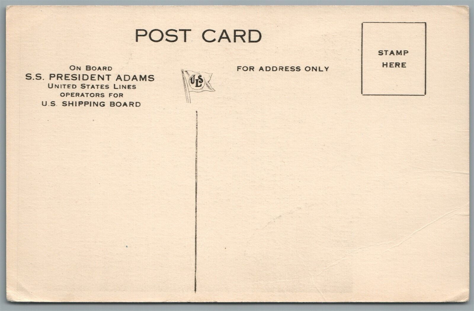 SS President Adams United States Lines Ship Vintage Postcard | United ...