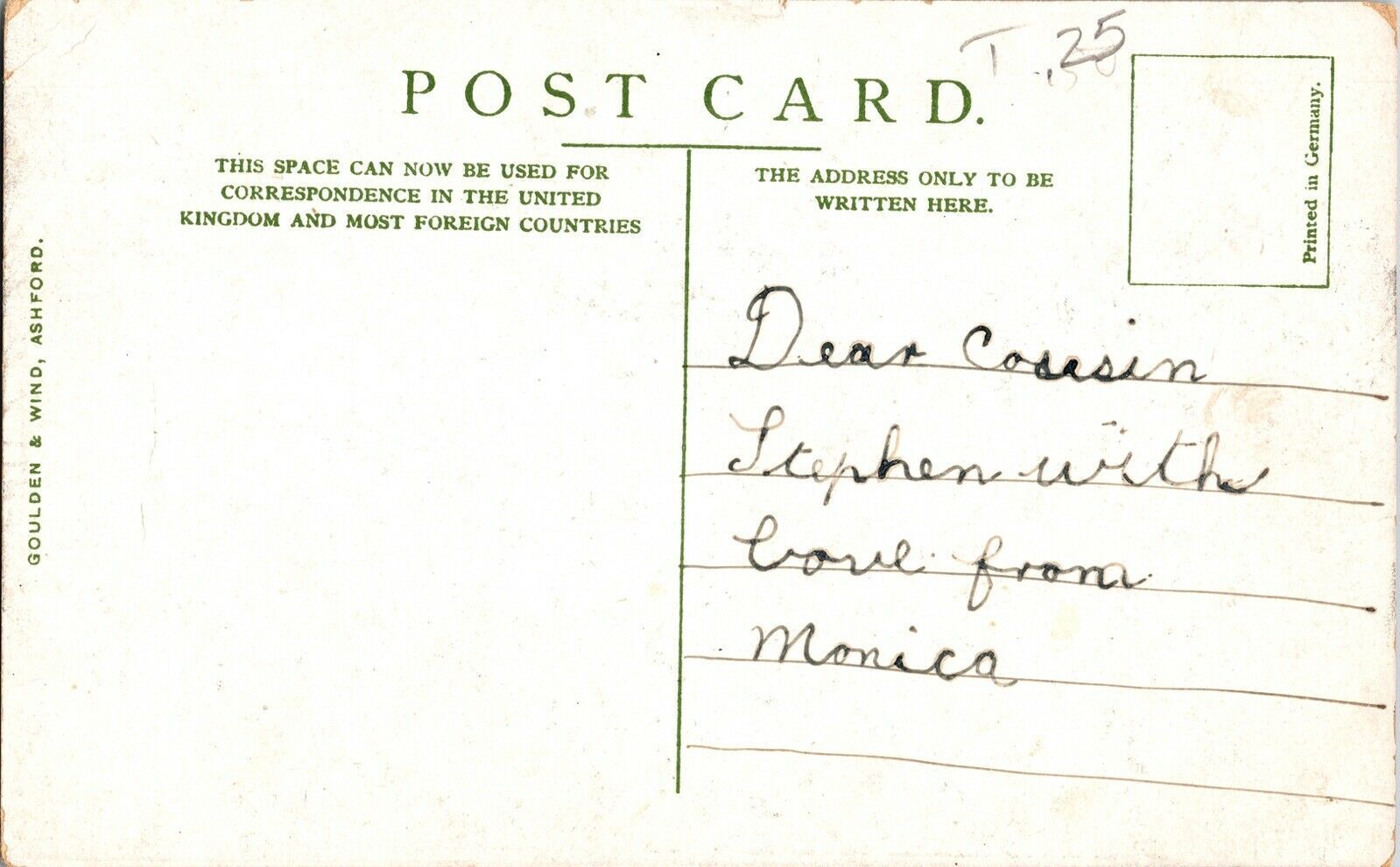 Gateway Eastwell Park Antique Divided Back Postcard Goulden Wind ...