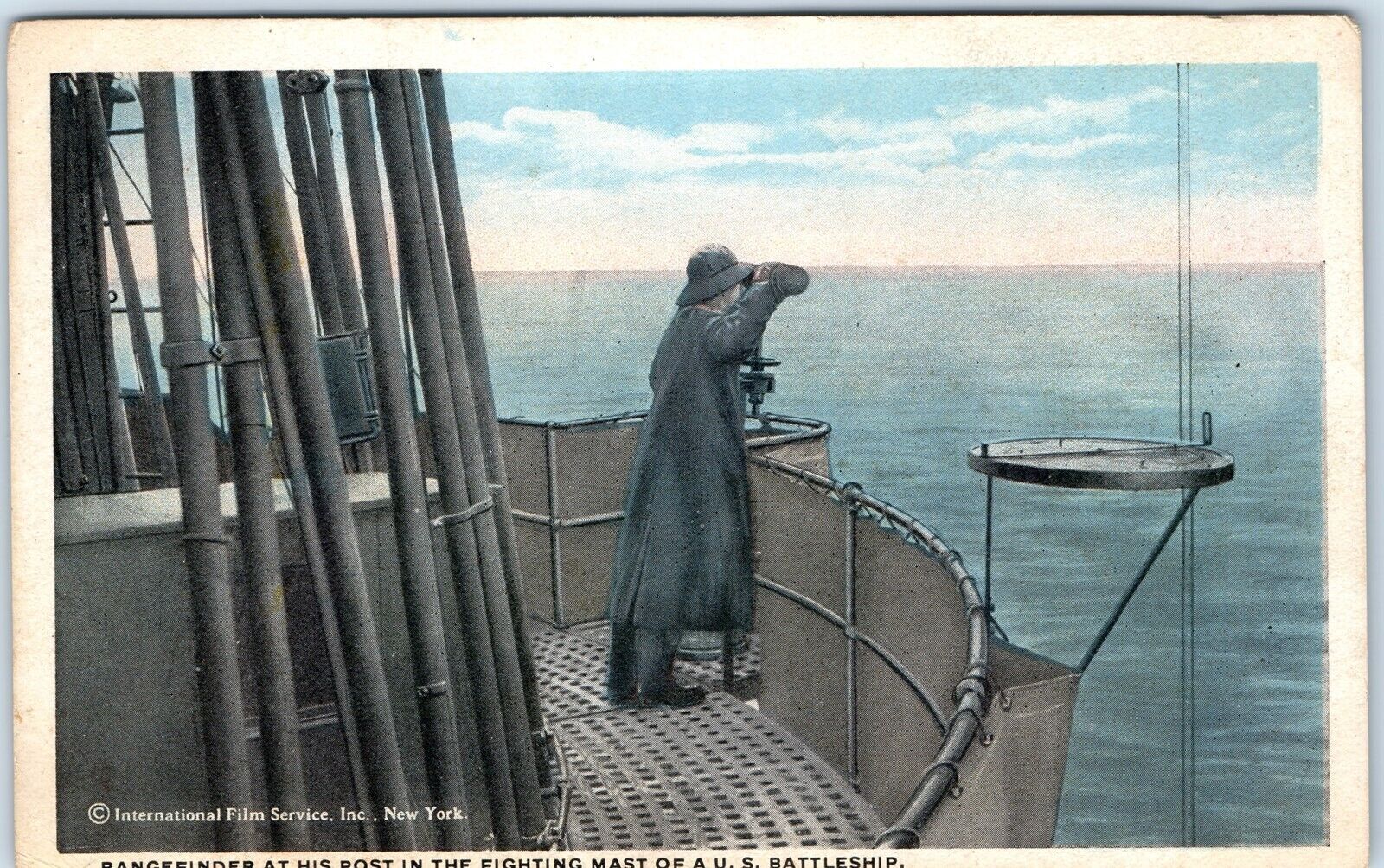 c1920s WWI Sailor Battleship Rangefinder Navy Mast International Film ...