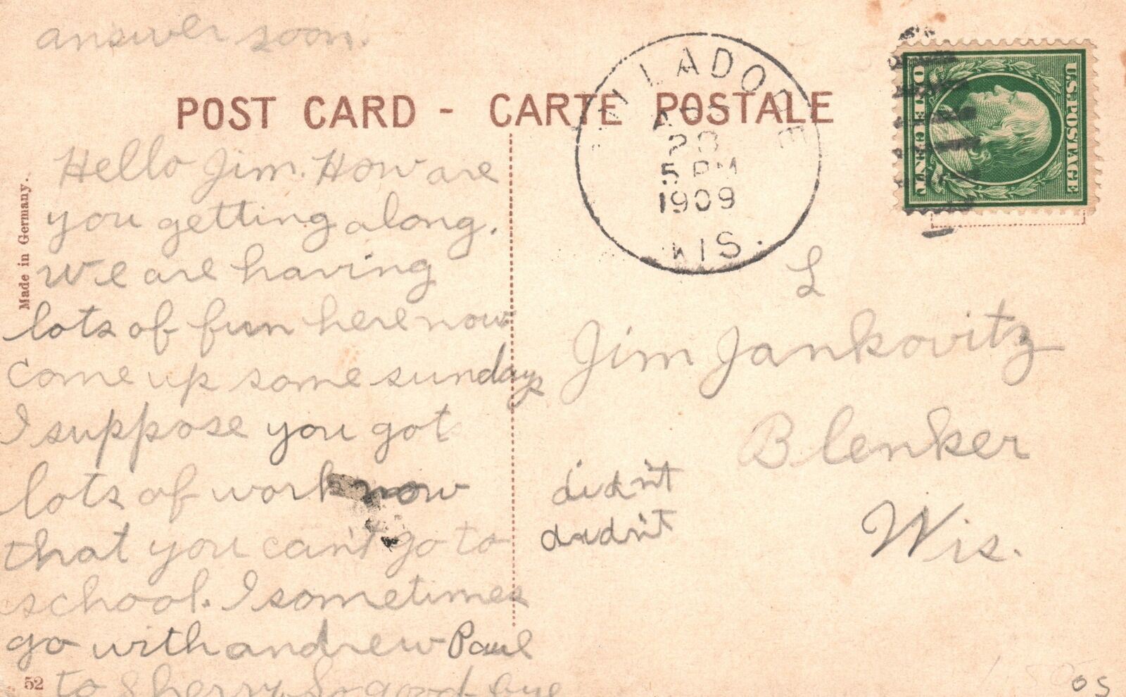 Vintage Postcard 1909 Old Snow Transportation by Horse Hardanger Norway ...