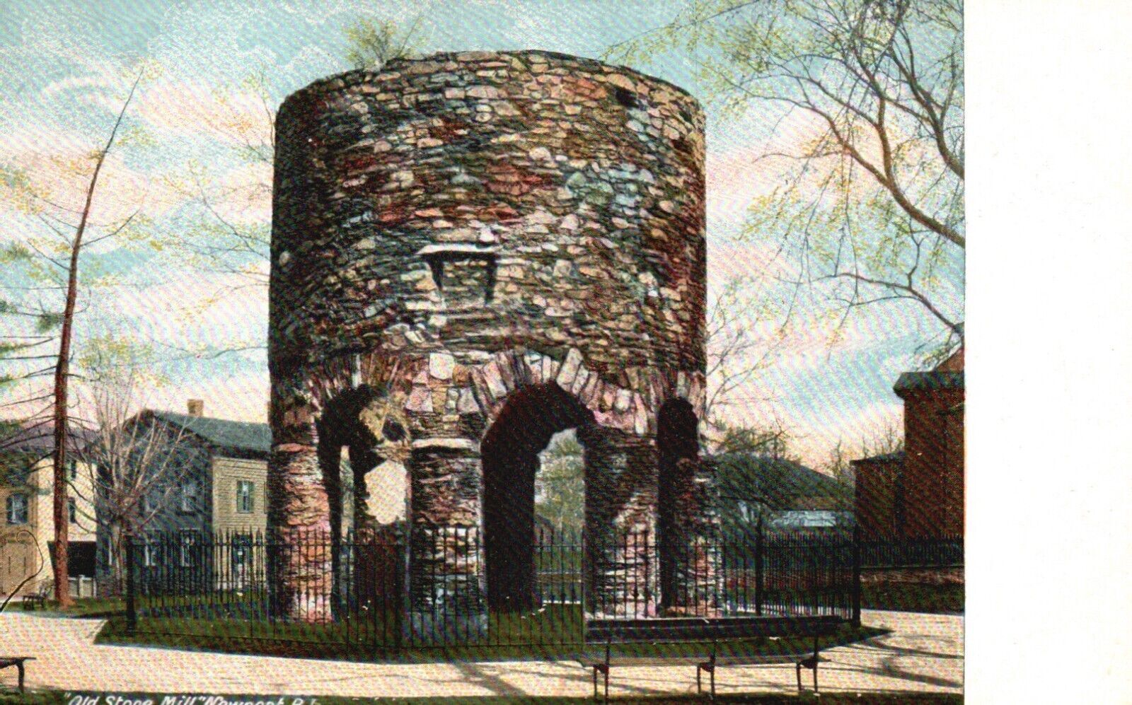 Postcard RI Newport Rhode Island Old Stone Mill Undivided Back Vintage ...