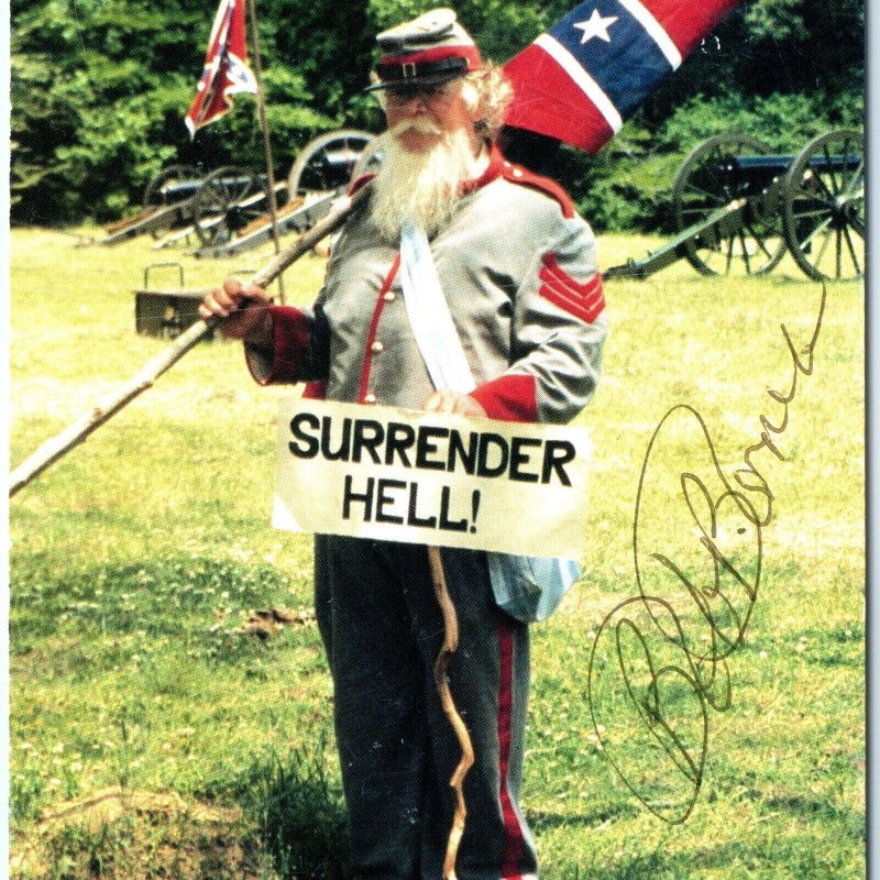 1991 Battle of Pleasant Hill Civil War Reenactment Signed Flag Man ...