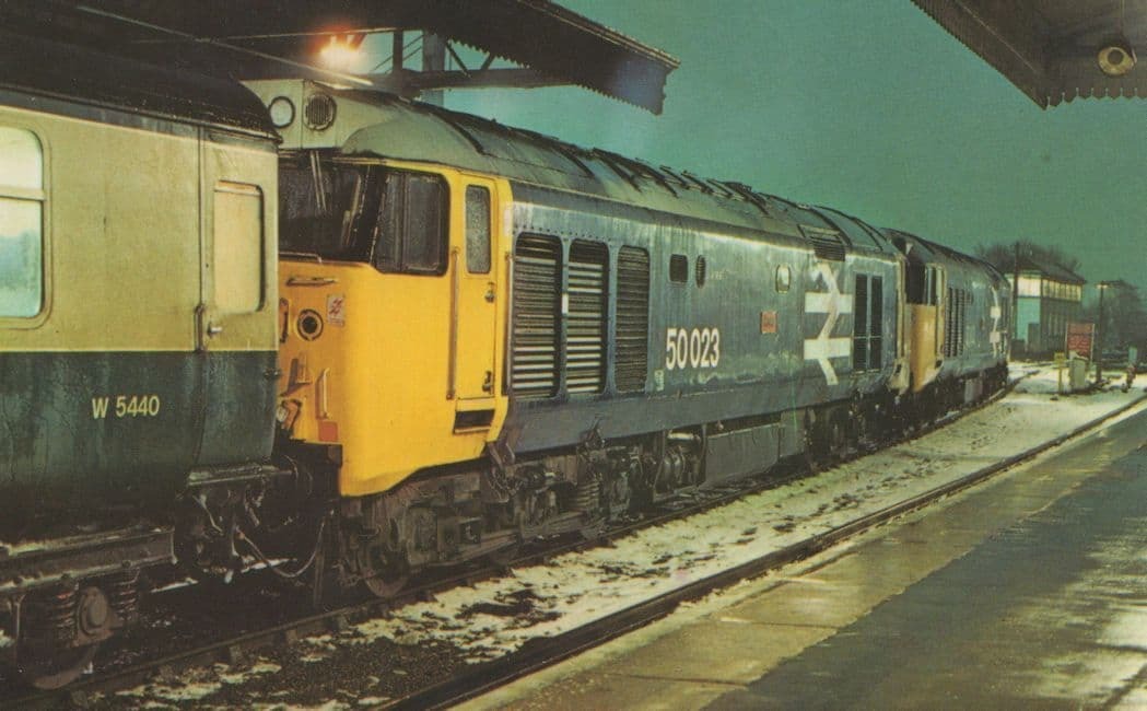 Fifty Class Howe 50023 & 50033 Temeraire Train Plymouth Postcard ...