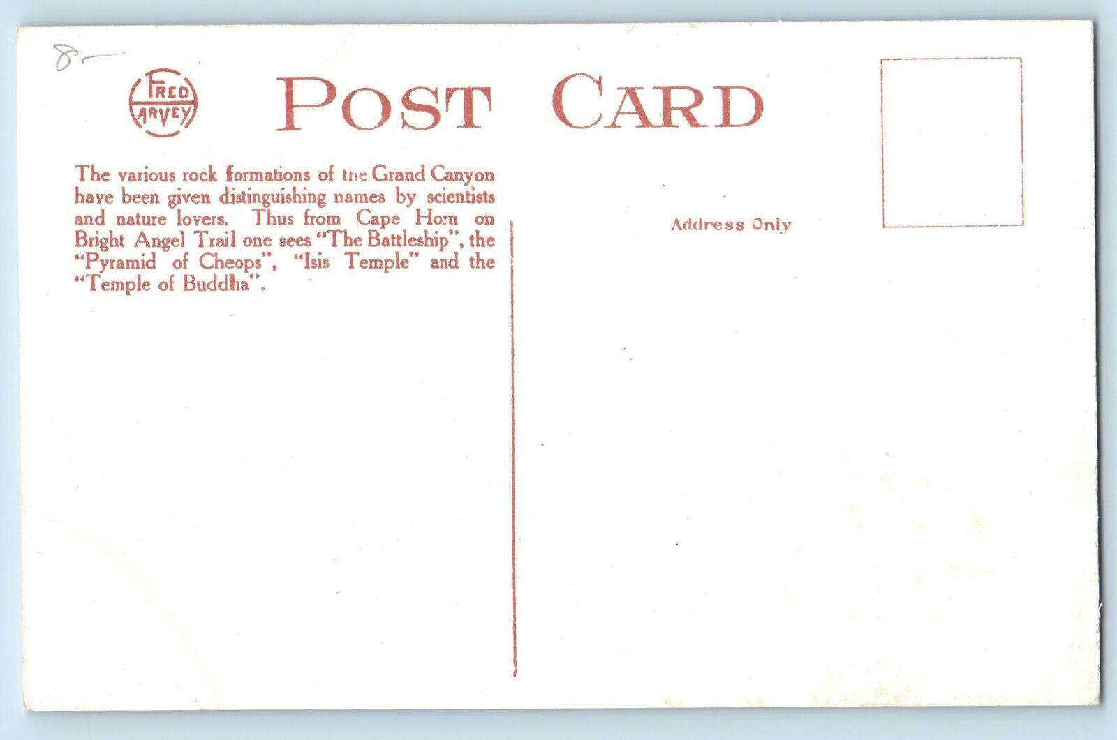 Grand Canyon Arizona AZ Postcard Cape Horn On Bright Angel Trail Scene ...