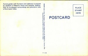 Formal Gardens Masonic Home and Hospital Wallingford CT Chrome Postcard ...