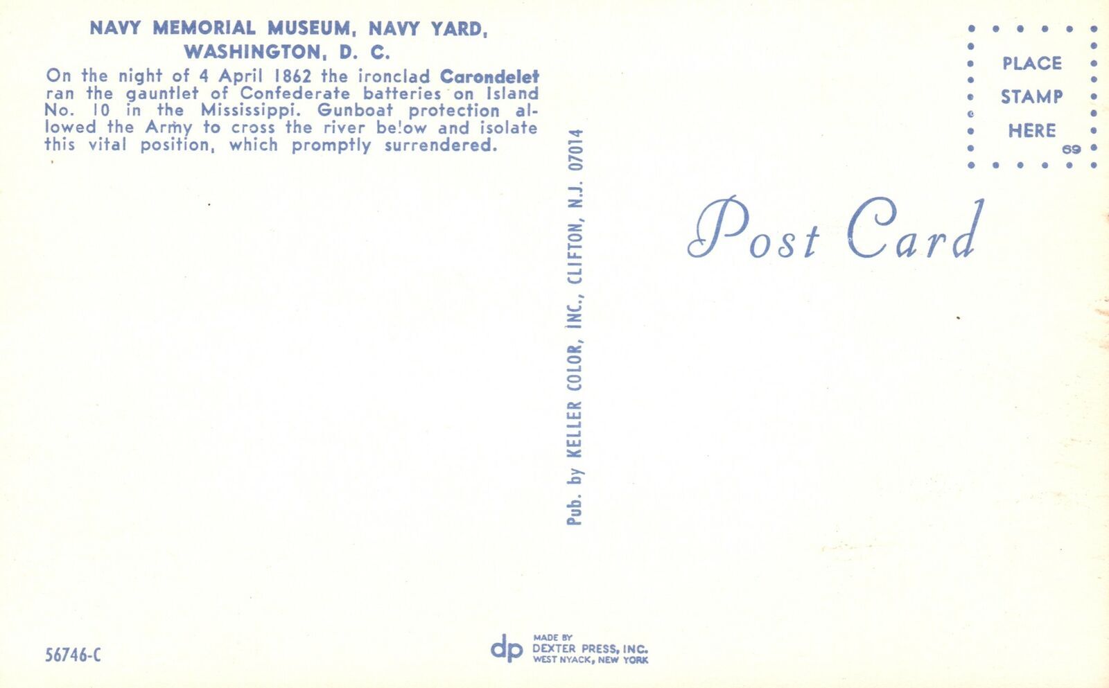 Vintage Postcard Navy Memorial Museum Navy Yard Washington D.C ...